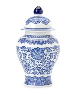 galouro blue and white ginger jars for home décor,small chinoiserie porcelain, good ideal for room, office decoration,9.8″ h