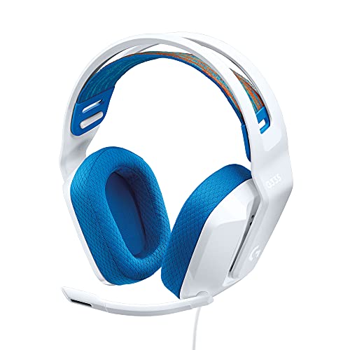 Logitech G335 Wired Gaming Headset, with Flip to Mute Microphone, 3.5mm Audio Jack, Memory Foam Earpads, Lightweight, Compatible with PC, Playstation, Xbox, Nintendo Switch – White (Renewed)