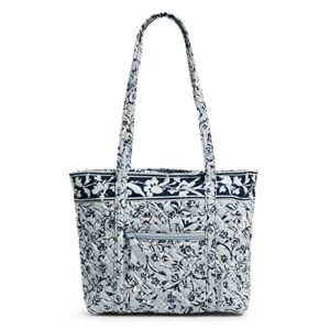 vera bradley women’s cotton small vera tote bag, perennials gray – recycled cotton, one size