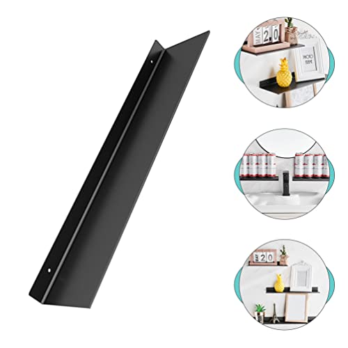 Angoily Metal Wall Shelf Floating Shelves Metal Wall Shelf: Shower Wall Rack Small Bookshelf Unit Wall Mounted Storage Rack for Home Bathroom Black 50CM Kitchen Storage Rack