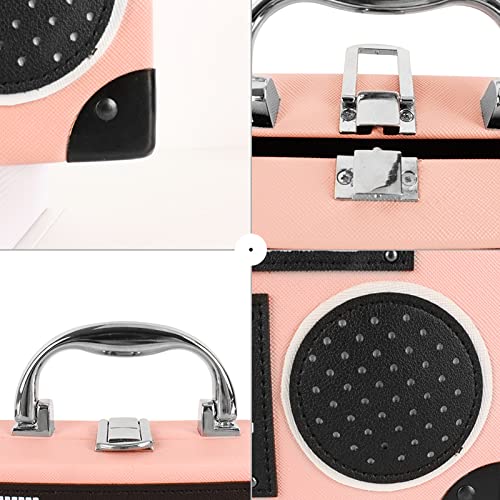 Rebecca Women Retro Radio Shape Crossbody Bag PU Leather Vintage Evening Clutch Purses (1A-Pink)