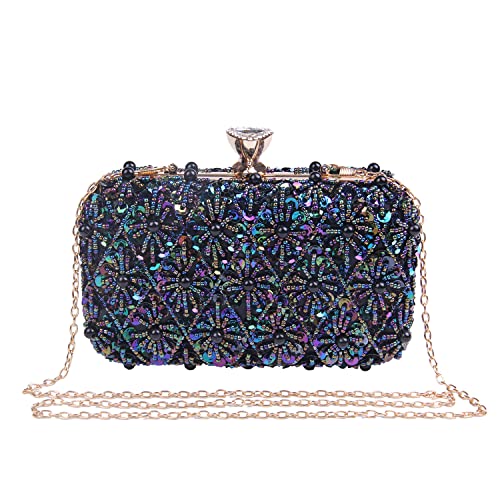 FUKZTE Women Clutch Banquet Evening Crossbody Handbag Glitter Clutch Purse Women's Evening Handbags,Multicoloured