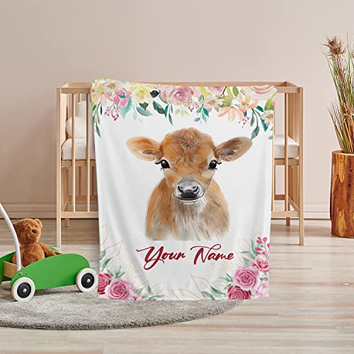 Ogoprints Baby Highland Cow Super Soft Plush Blanket for Bedroom Living Room Bed Sofa - 3 Sizes (50x60 in, Baby Highland Cow)