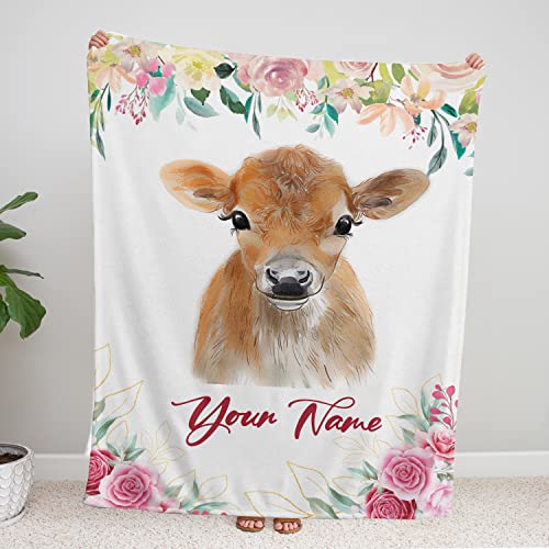 Ogoprints Baby Highland Cow Super Soft Plush Blanket for Bedroom Living Room Bed Sofa - 3 Sizes (50x60 in, Baby Highland Cow)