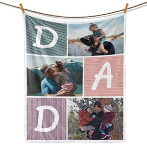 dipopizt gifts for dad, custom dad blanket with photo, personalized gifts for father’s day, christmas from daughter, son, wife, unique dad birthday gift idea, gifts for papa, customized blanket