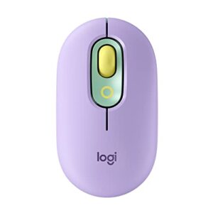 logitech pop mouse, wireless mouse with customizable emojis, silenttouch technology, precision/speed scroll, compact design, bluetooth, multi-device, os compatible – daydream mint