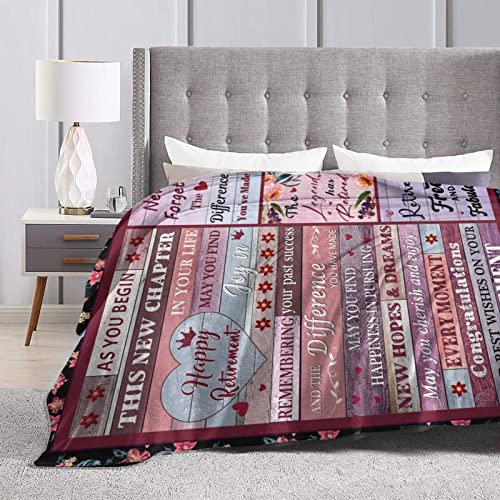 Retirement Gifts for Women Retirement Blanket Retired Throws Blankets Farewell Gifts for Coworker Boss Nurses Teacher 50*60 in