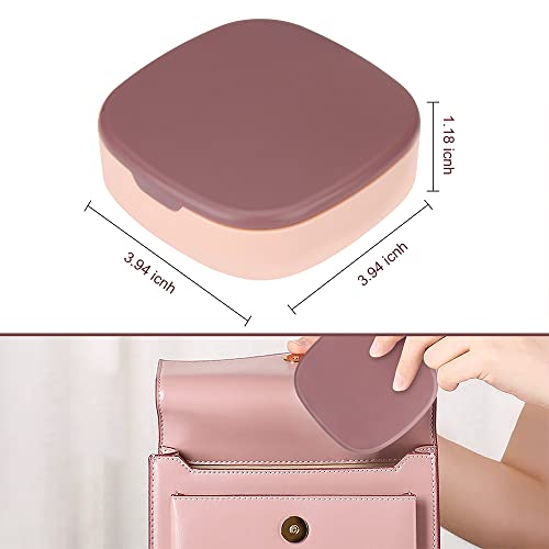 YLUZS Small Jewelry Organizer, Mini Travel Jewelry Organizer, Portable Jewelry Box Earrings, Rings, Bracelets, pendants, Necklaces, Jewelry Box with Makeup Mirror -Pink