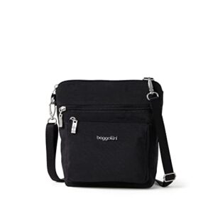 baggallini womens modern pocket crossbody, black, one size us