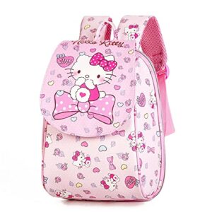 cute cartoon backpack purse for girls, 13 inch soft pu leather top-handle fashion travel daypack bags