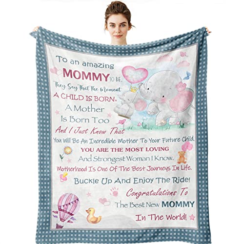 Yamco New Mom Gifts for Women - Pregnancy Gifts for First Time Mom Blanket - Mom to be Gifts 60" x 50" Throw Blankets - Gifts for New Parents - Gender Reveal Gifts - Mommy to be Gifts Ideas