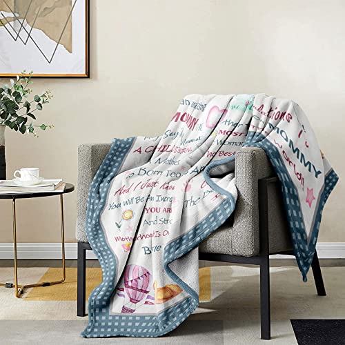 Yamco New Mom Gifts for Women - Pregnancy Gifts for First Time Mom Blanket - Mom to be Gifts 60" x 50" Throw Blankets - Gifts for New Parents - Gender Reveal Gifts - Mommy to be Gifts Ideas