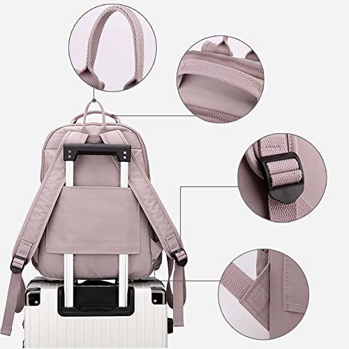 Backpack Purse for Women Casual Nylon Waterproof Backpack for Teen Girls Mutiple Pockets School Bag Travel Work Daypacks Black