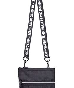 Harley-Davidson Women's Rubber H-D Crossbody Sling Purse - Black/Off White