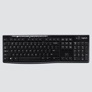 Logitech 920003051, K270 Wireless Keyboard, 17 x 6 x 1 inches - Black (Renewed)