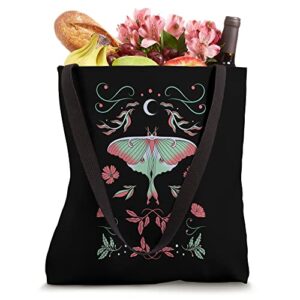 Luna moth and crescent moon Moth Tote Bag