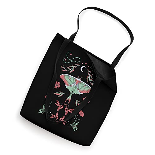 Luna moth and crescent moon Moth Tote Bag