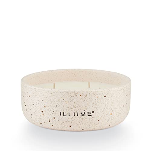 Illume Elemental Collection Amber Bergamot Small Candle Outdoor Ceramic, 7" L x 4" W x 2" H