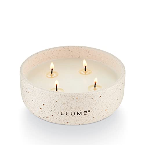 Illume Elemental Collection Amber Bergamot Small Candle Outdoor Ceramic, 7" L x 4" W x 2" H