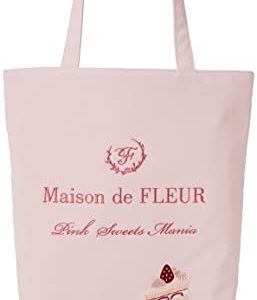 Maison de FLEUR(メゾン ド フルール) Sweets Mania Shortcake Tote, Safety Pink