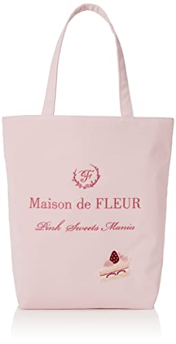 Maison de FLEUR(メゾン ド フルール) Sweets Mania Shortcake Tote, Safety Pink