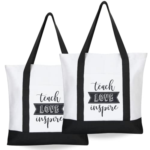 ECOHIP 2 Pack Totes Bag Teacher Appreciation Gifts for Women Christmas