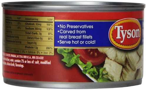 Tyson Chunk Chicken Breast, 12.5-Ounce Cans (Pack of 12)