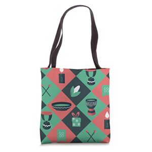 christmas african american – kwanzaa surface tote bag