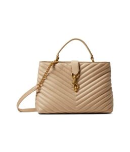 rebecca minkoff edie large top handle satchel sand dune one size