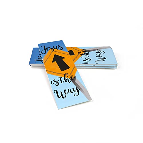 Jesus is The Way, John 14:6, Bulk Pack of 25 Christian Bookmarks for Kids, Childrens Bible Verse Book Markers, Sunday School Prizes with Memory Verses, Scripture Gifts for Kids & Youth