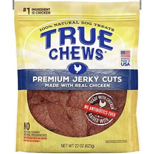 blue buffalo true chews premium jerky cuts natural dog treats, chicken 22 oz bag