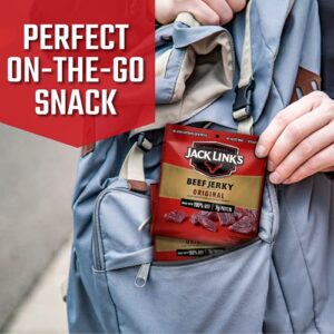 Jack Link's Beef Jerky, Original, Multipack Bags - Flavorful Meat Snack for Lunches, Ready to Eat - 7g of Protein, Made with Premium Beef, No Added MSG** - 0.625 oz (Pack of 20)