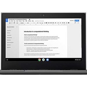 Lenovo 100E Chromebook 2ND Gen Laptop Computer, 11.6" HD (1366 X 768) Display, MediaTek MT8173C Processor, 4GB RAM, eMMC TLC SSD, Powervr GX6250, Chrome OS, Black (32GB eMMC)