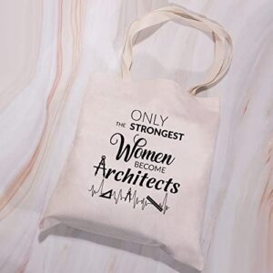 VAMSII Architect Tote Bag Architecture Supplies Bag Women Architect Gifts for Women Architecture Gifts Shoulder Bag (Woman Architect)