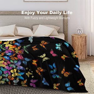 Butterfly Blanket Beautiful Butterfly Throw Blanket Ultra Soft Blankets Lightweight Cozy for Bed Couch Sofa 50"x40"