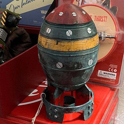 Zteng 7.9 Inch Mini Nuke Bomb Storage Box, Creative Resin Handmade Crafts,3D Mini Retro Model Rocket Resin Storage Bin, Key Storage Decor Small Box for Desktop Home Decor (7.9in)