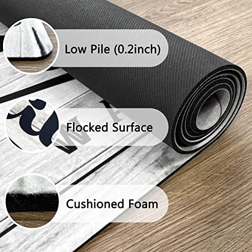 EARTHALL Laundry Room Rug Runner Light 20"x59" Non Slip Waterproof Laundry Mat for Laundry Room Decor Washable Floor Carpet for Laundry Room, Mudroom, Kitchen, Washroom