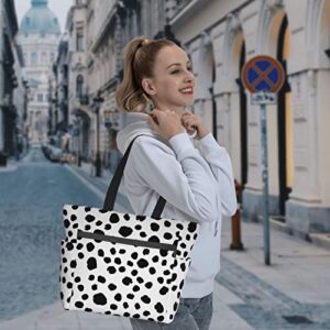 suzpngi Black Dot Casual Tote Bag Multi-functional Shoulder Bag for Gym Work Travel Shopping