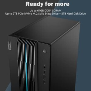 Lenovo IdeaCentre 5i Gaming Desktop, 12th Gen Intel Core i7-12700, Geforce RTX 3060, 32GB RAM, 512GB PCIe SSD + 1TB HDD, Wi-Fi 6, DisplayPort, HDMI, Windows 11 Home, Black