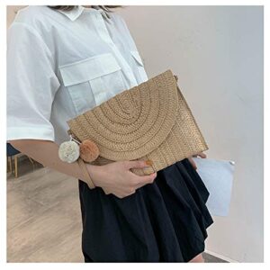 Straw Bag Straw Shoulder Bag Summer Straw Clutch Bags Crossbody Bags for Women