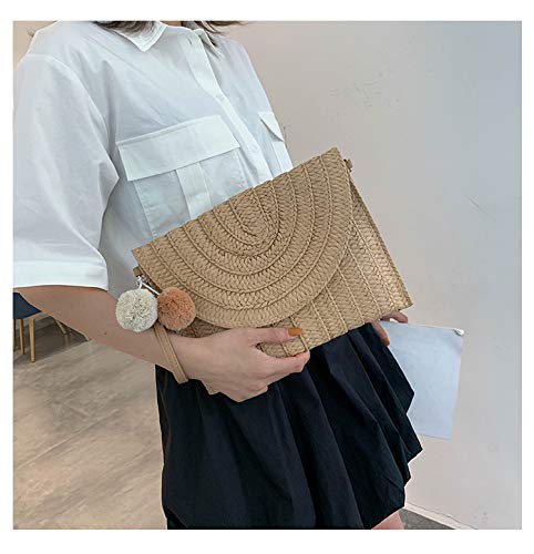 Straw Bag Straw Shoulder Bag Summer Straw Clutch Bags Crossbody Bags for Women