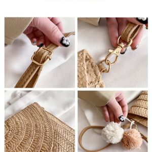 Straw Bag Straw Shoulder Bag Summer Straw Clutch Bags Crossbody Bags for Women