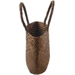 JEROME Casual Straw Bag Natural Wicker Tote Bags Women Braided Handbag For Garden Handmade Woven Rattan Bags Brown