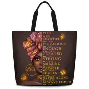 african american women tote bags – black women shoulder bag afro black girl magic satchel handbags for beach gym school travel