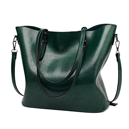 Luxury Handbags Women Messenger Bags Vintage European and American Style Designer Retro Tote Shoulder Bag (Green)