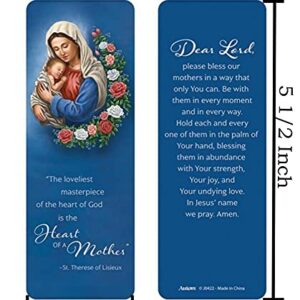 Heart of a Mother Madonna and Child Rollerball Pen with Bookmark Gift Set for Catholic Moms