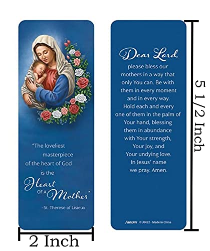 Heart of a Mother Madonna and Child Rollerball Pen with Bookmark Gift Set for Catholic Moms