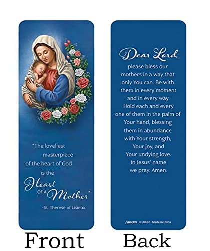 Heart of a Mother Madonna and Child Rollerball Pen with Bookmark Gift Set for Catholic Moms