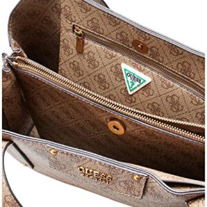 GUESS Eco Brenton Girlfriend Satchel, Latte Logo