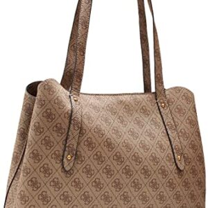 GUESS Eco Brenton Girlfriend Satchel, Latte Logo